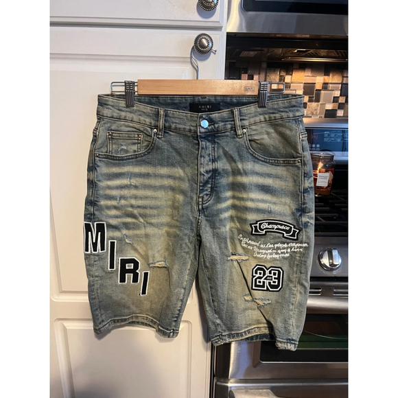 AMIRI | Shorts | Amiri Patchwork Mens Denim Shorts | Poshmark